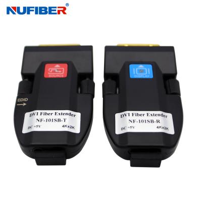China 1920x1200 60Hz 1080P Single Core DVI To Fiber Extender Multi Mode 500 Meters for sale