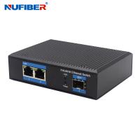 China 10 / 100 / 1000M 2 Port POE Ethernet Switch , Industrial SFP Media Converter RJ45 for sale