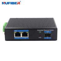 China 10 / 100 / 1000M 2 Port POE Ethernet Switch , Industrial SFP Media Converter RJ45 for sale