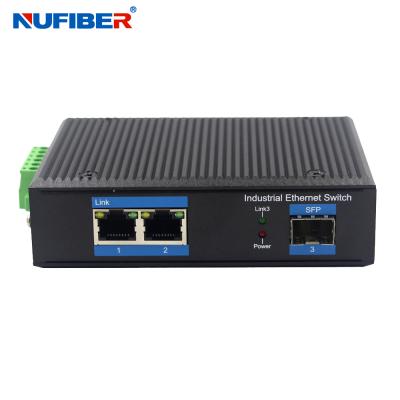 China 10 / 100 / 1000M 2 Port POE Ethernet Switch , Industrial SFP Media Converter RJ45 for sale