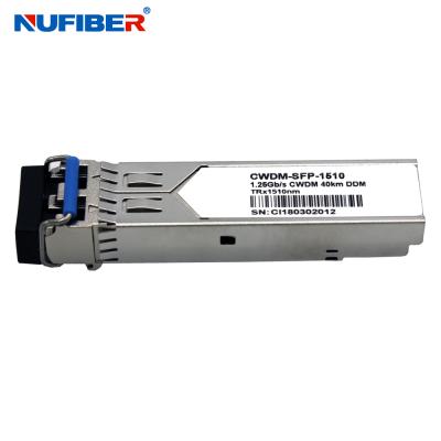 China CWDM 1.25G SFP Transceiver 160km 1470nm 1610nm Duplex Sfp Lc Module for sale