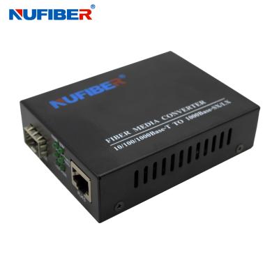 China Gigabit SFP To RJ45 Media Converter , UTP To SFP Converter DC5V 1A For CCTV for sale