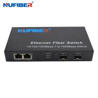 China Nufiber DC5V Gigabit Fiber Ethernet Switch , 2 Port SFP Ethernet Switch NF-A2002F for sale