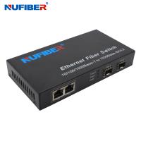 China Nufiber DC5V Gigabit Fiber Ethernet Switch , 2 Port SFP Ethernet Switch NF-A2002F for sale