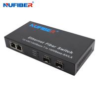 China Gigabit Fiber Optical Media Converter 10/100/1000M 2 UTP To 1000M SFP Slot for sale