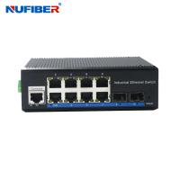 China Managed Industrial PoE Switch 8X10/100/1000M RJ45 PoE to 2x1000M SFP Slot Din Rail Switch for sale