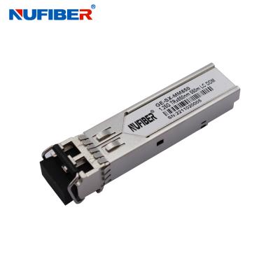 China 1.25G SFP Transceiver Module, 850nm 550M Dual Fiber Multimode, LC Duplex Hot Pluggable Optical Transceiver for Gigabit Ethernet for sale