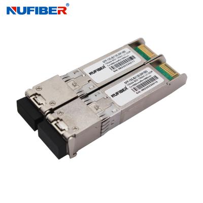 China 10G SFP BiDi WDM Optical Transceiver 1490/1550nm 100km Single Mode Simplex Fiber LC Connector Gigabit Ethernet Fiber Module for sale