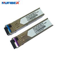 China 1.25Gb/s SFP Transceiver single fiber singlemode 20km 1310nm/1550nm LC DDM for 1000Base-LX Ethernet 10km application for sale