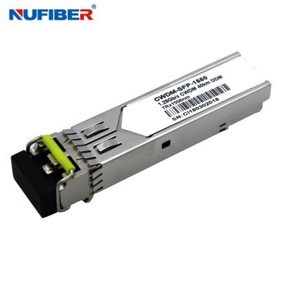 China 1.25Gb/s 40km CWDM SFP Transceiver Duplex LC 1270nm-1610nm SM DDM for sale