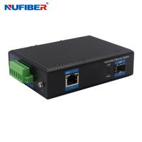 China 1000M Industrial 1xRj45+1xSFP media converter Din rail IP40 for outdoor Network -40-85degrees for sale