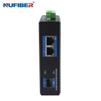China 1000M Industrial Fiber Ethernet switch 2 Rj45+1x1000M SFP Slot with Din-rail wall mount for sale