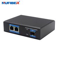 China 1000M Industrial Fiber Ethernet switch 2 Rj45+1x1000M SFP Slot with Din-rail wall mount for sale