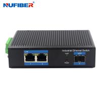 China 1000M Industrial Fiber Ethernet switch 2 Rj45+1x1000M SFP Slot with Din-rail wall mount for sale