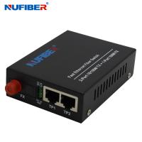 China 100M 2*10/100Base-Tx to 1*100Base-Fx SM single fiber FC 20km fiber ethernet switch for sale