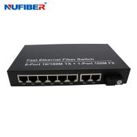 China FCC Single mode Fiber Ethernet Switch DC5V 2A 8 Rj45 Port Switch for sale