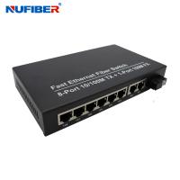 China FCC Single mode Fiber Ethernet Switch DC5V 2A 8 Rj45 Port Switch for sale