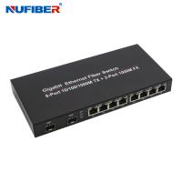 China 10/100/1000M 8-port Rj45+2 SFP port Fiber Optic Ethernet Switch Media converter for sale