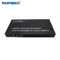 China 10/100/1000M 8-port SFP+2 Rj45 port Fiber Optic Ethernet Switch Media converter for sale