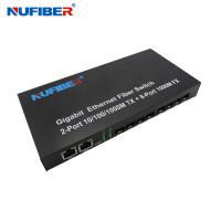 China 10/100/1000M 8-port SFP+2 Rj45 port Fiber Optic Ethernet Switch Media converter for sale