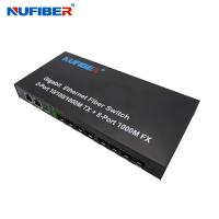 China 10/100/1000M 8-port SFP+2 Rj45 port Fiber Optic Ethernet Switch Media converter for sale