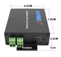 China 12VDC Ethernet Over Coaxial Extender , IP Over 2 Wire Ethernet Extender for sale