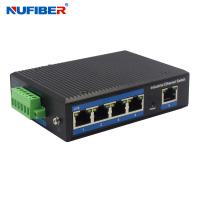 China IP40 Din Rail Mount Network Switch Hub 5 Port Gigabit Rj45 UTP Interface for sale