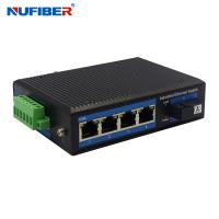 China 1000M Unmanaged Industrial Switch 4 Port Media Converter Rj45 To Fiber for sale
