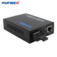 China SM SC 20km Gigabit Fiber To UTP 30W POE Media Converter For CCTV Camera for sale
