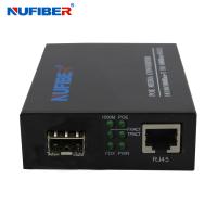 China SFP To RJ45 30W Gigabit POE Fiber Converter For CCTV Network for sale