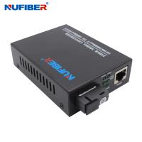 China 10/100/1000M Fiber Media Converter Simplex SM 1310nm/1550nm 20km SC for sale