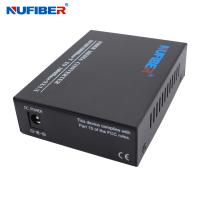 China 10/100/1000M Fiber Media Converter Simplex SM 1310nm/1550nm 20km SC for sale