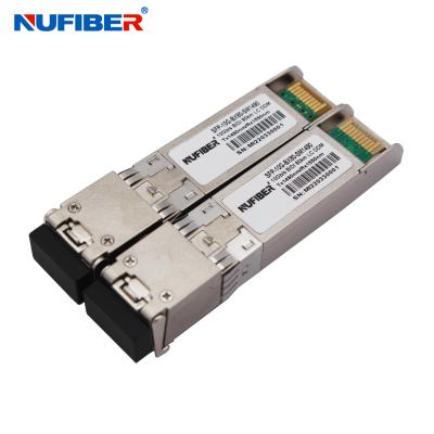 China 80km LC Module 10G SFP+ ZR Transceiver 1490nm / 1550nm WDM for sale