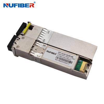 China 10G 1490 / 1550nm WDM SFP Module Bidi 100km Simplex SM LC Connector for sale