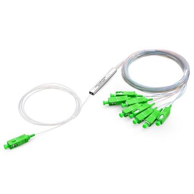 China FTTH 1x8 fiber optic splitter Mini PLC Splitter SC UPC SC APC Connectors for sale