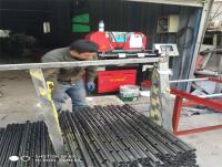 China 5mm Cutting 5mm Punching 6mm Welding Guardrail Blue Steel Tube Bender for sale