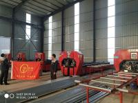 China Automatic Guardrail Square Tube Shear And Punch Machine for sale