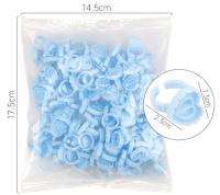 China Heart Shape Glue Ring Cup Plastic 64g Lash Extensions Divided For Eyelash Perming for sale