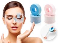 China Custom Eyelash Extension Tape Sensitive 2Pcs Pack Blue Pink Ribbon Micropore Silicone Gel Tape for sale