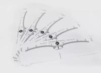 China 16.9 *5.6cm Eyebrow Tool Ruler White Simple And Practical Brow Lamination Supplies Kit for sale