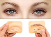 China Mini 3d Surface Face Blank Eyebrow Practice Skin Silicone Microblading Tattoo Practice Board for sale
