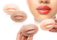 China 3D Silicone Lip Permanent Makeup Tattoo Practice Skin 7.8cm*5.1cm Soft Simulation for sale
