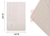 China Silicone 1.5mm Inkless Practice Skin Milk White With Gold Lines for sale