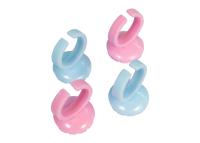China Disposable Pigment Ring Cup Tattoo Ink Grafting Eyelash Cup With Division Pink Blue Plastic for sale