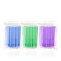 China 100PCS / Bag Disposable Cotton Swabs Plastic Grafted Eyelash Remover Cleaning Microfiber Tip for sale