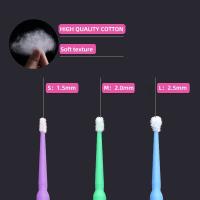 China 100PCS / Bag Disposable Cotton Swabs Plastic Grafted Eyelash Remover Cleaning Microfiber Tip for sale