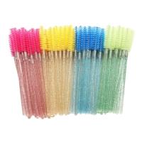 China OEM Disposable Eyelash Extension Accessories Crystal Mascara Brush Eyelash Brush Brow Lash for sale