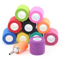 China Non Woven Self Adhesive Tape Tattoo Elastic Cohesive Bandage Cover Wrap Grips Tape for sale