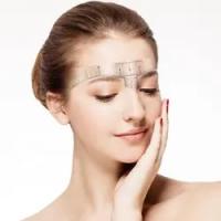 China Disposable Eyebrow Microblading Measurement Tool Permanent Makeup Brow Stencil Ruler Sticker Tape for sale