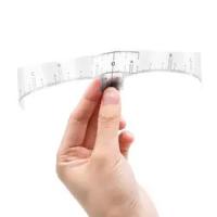 China Disposable Eyebrow Microblading Measurement Tool Permanent Makeup Brow Stencil Ruler Sticker Tape for sale